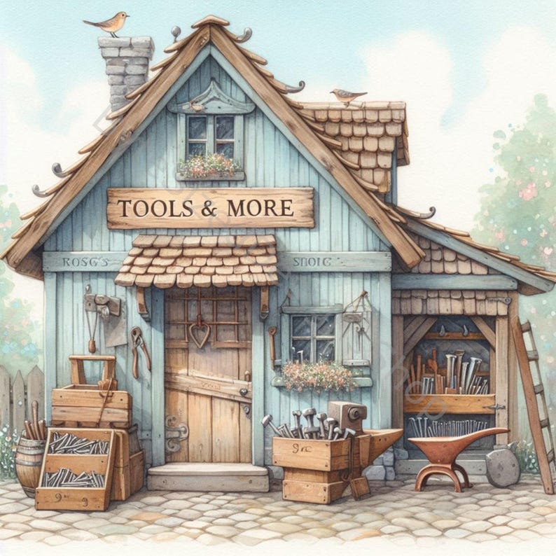 Watercolor Hardware Store Clip Art: High-res Jpgs (digital Download) - Etsy