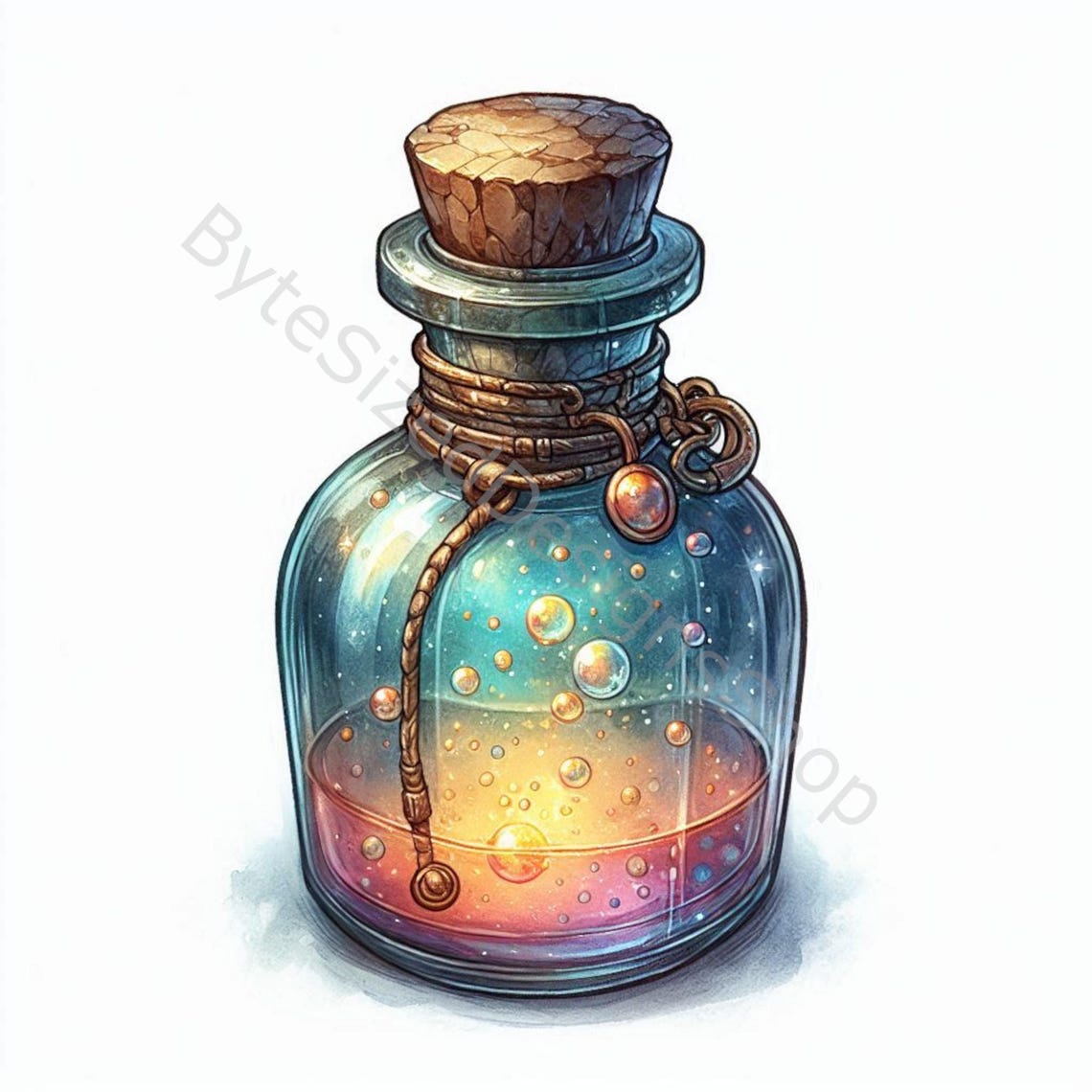 Enchanted Elixirs Clip Art: Watercolor Potion Bottles (digital Download ...