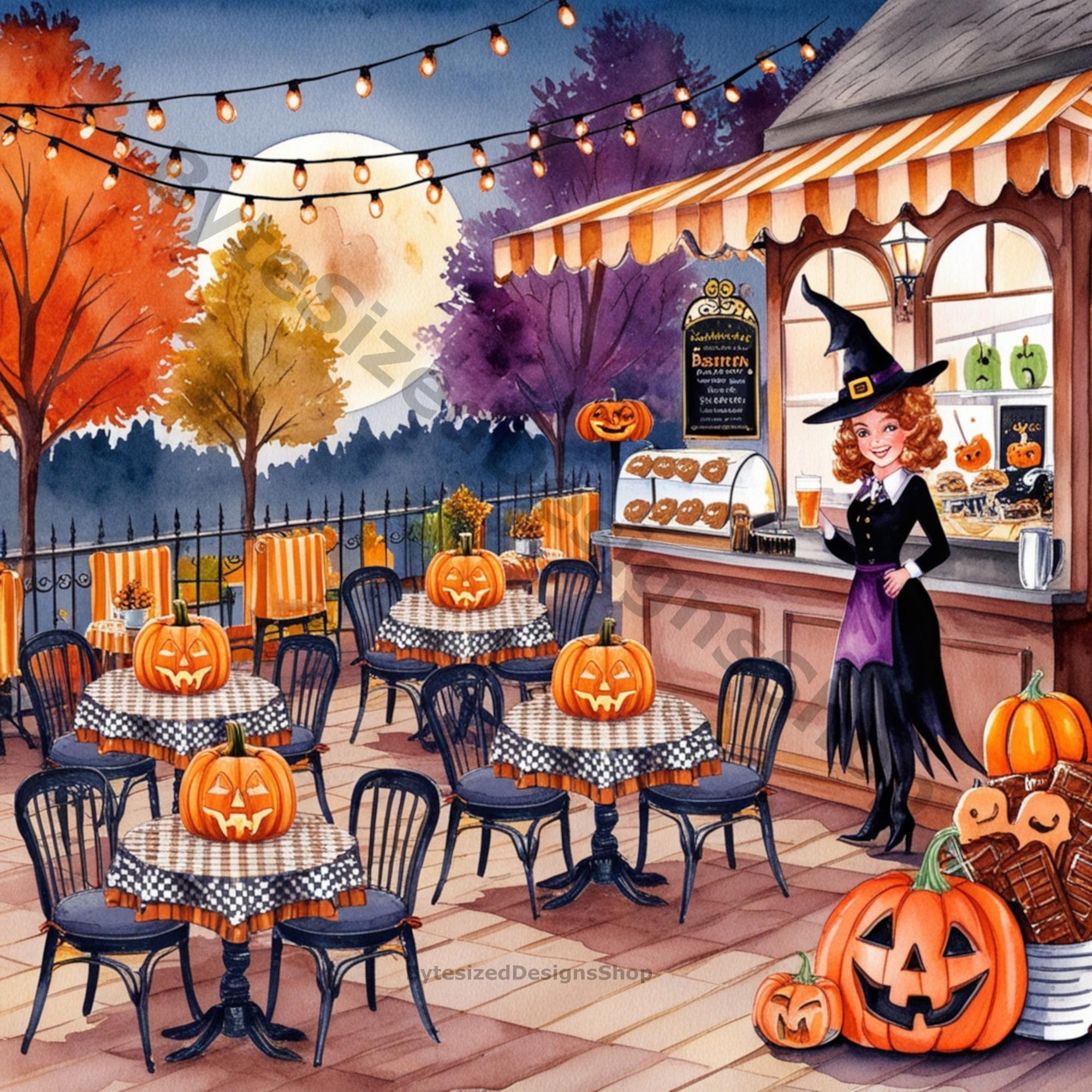 Whimsical Halloween Clipart Collection 10 High Res Watercolor Jpgs Junk ...