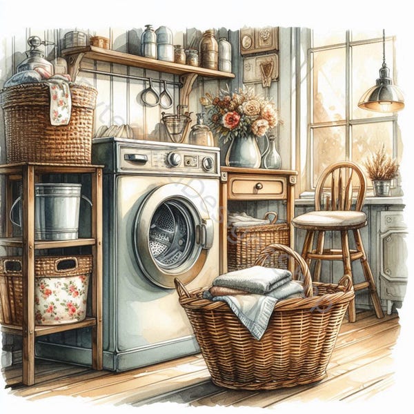 Laundry Clipart - Etsy
