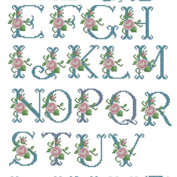 Crossstitch Monogram - Etsy