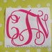 5 Custom Vine Monogram Decal - Etsy