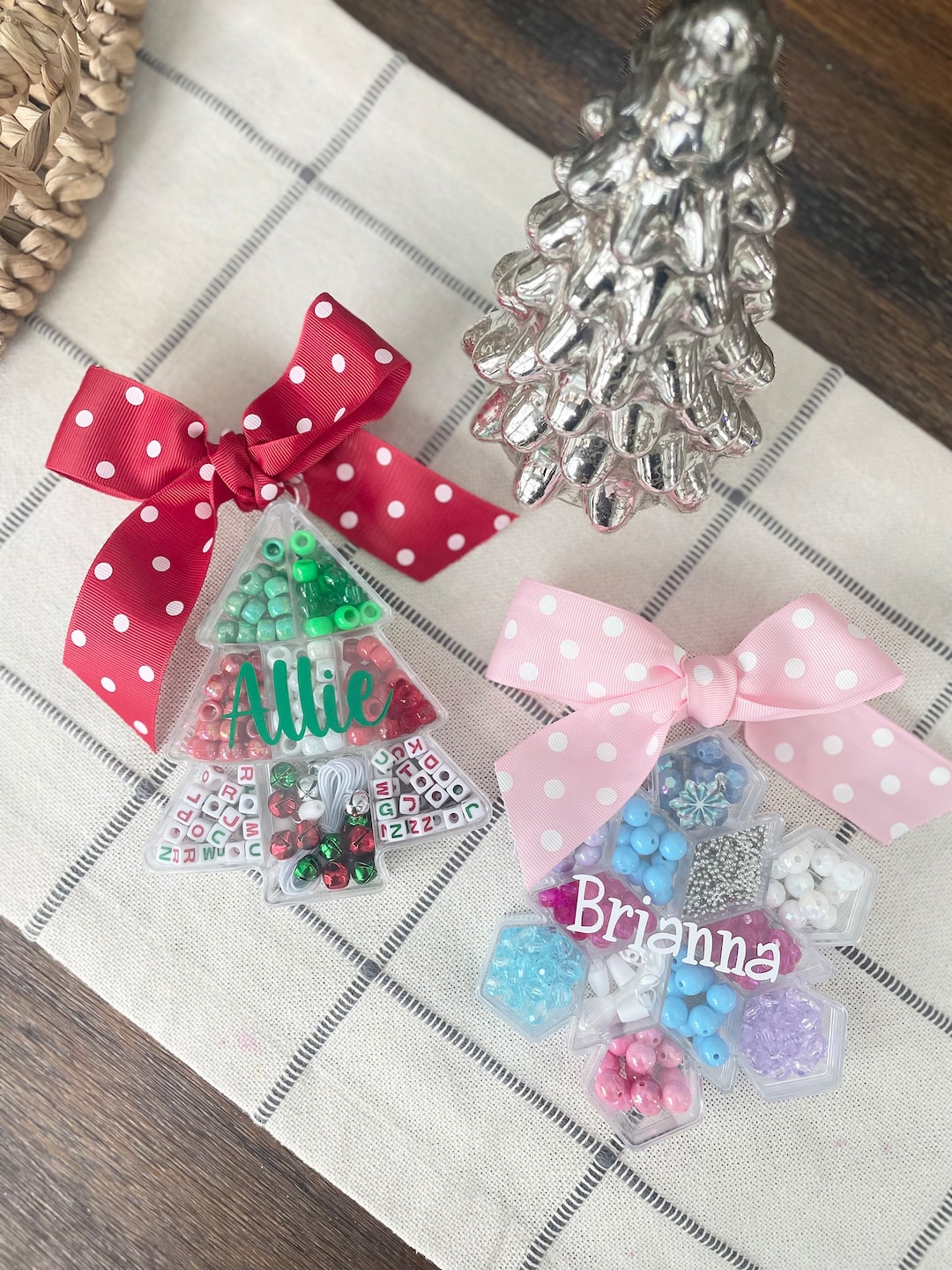 Personalized Bead Kit // Christmas Bead Kit // Snowflake Bead Kit - Etsy