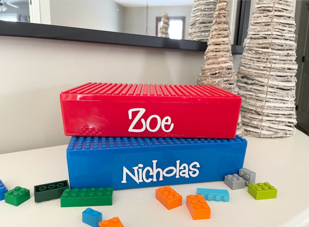 Personalized Building Blocks Bricks Travel Box - Etsy
