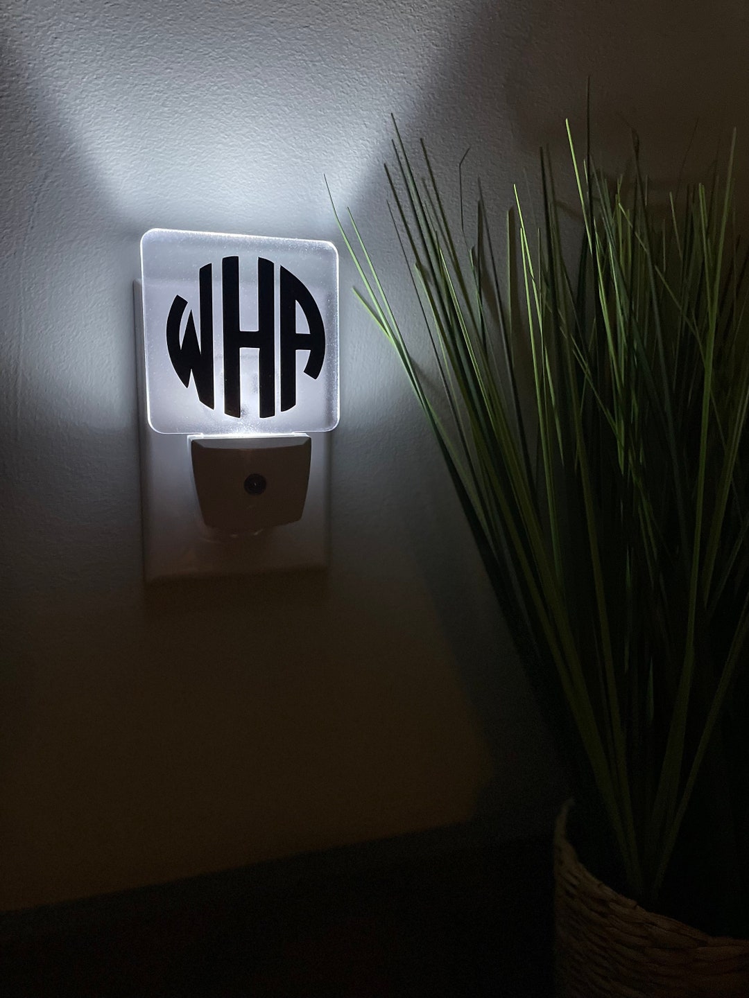 Monogram Personalized LED Night Light - Etsy