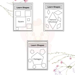 Learning Shapes Coloring Pages for Kids, 30 Coloring Pages, Learning ...