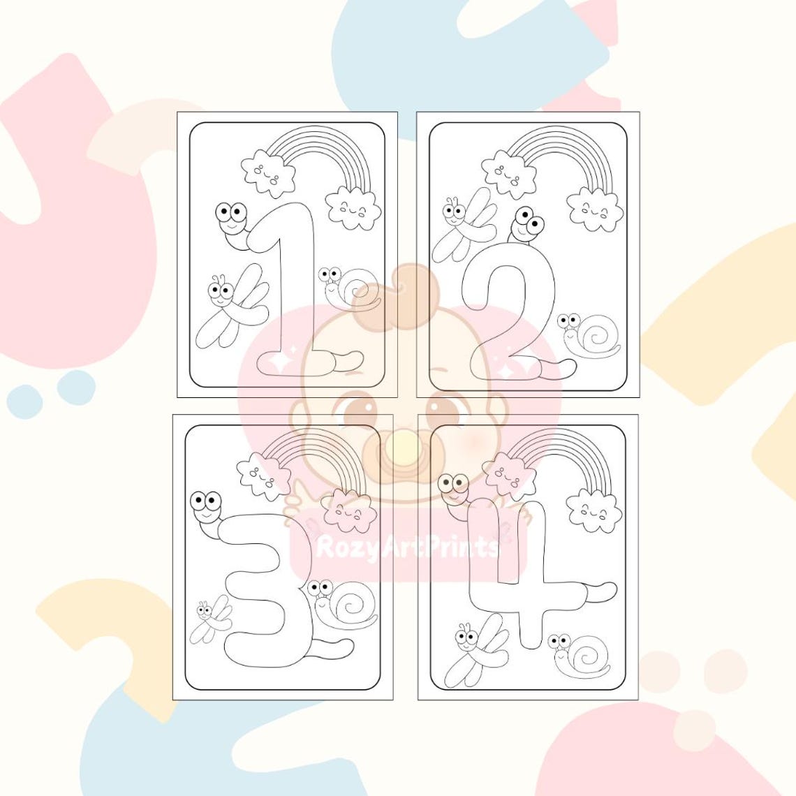 30 Printable Learning Numbers 1 - 10 Coloring Pages for Kids, Toddlers ...