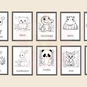 30 Wild Animal Coloring Pages for Kids, 30 Wild Animal Coloring Sheets ...