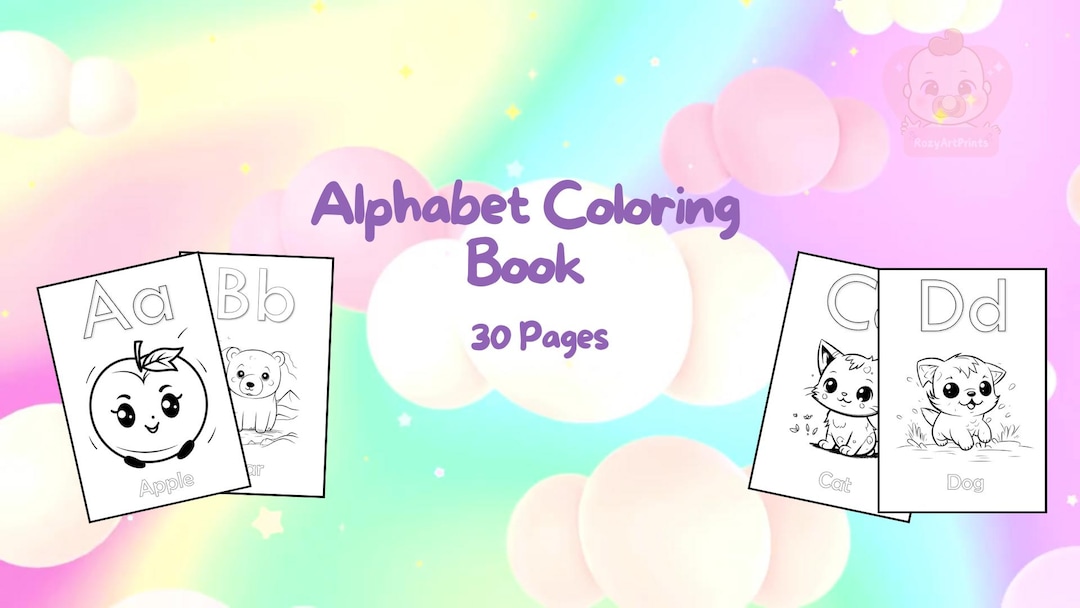 30 Printable Alphabet Coloring Pages for Kids, Toddlers, Preschoolers ...