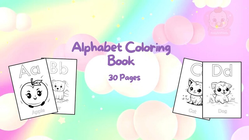 30 Printable Alphabet Coloring Pages for Kids, Toddlers, Preschoolers ...