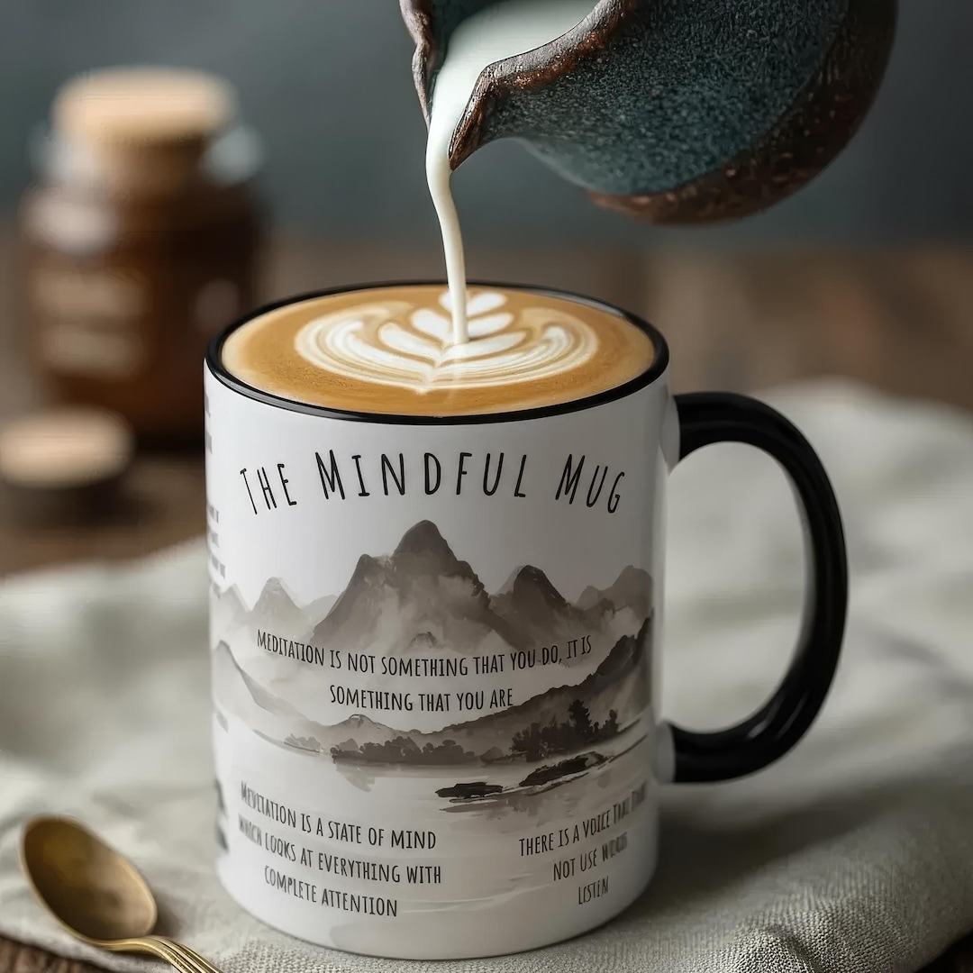 Mindful Mug Krishnamurti Alan Watts Rumi Osho Quotes Meditation Gift ...