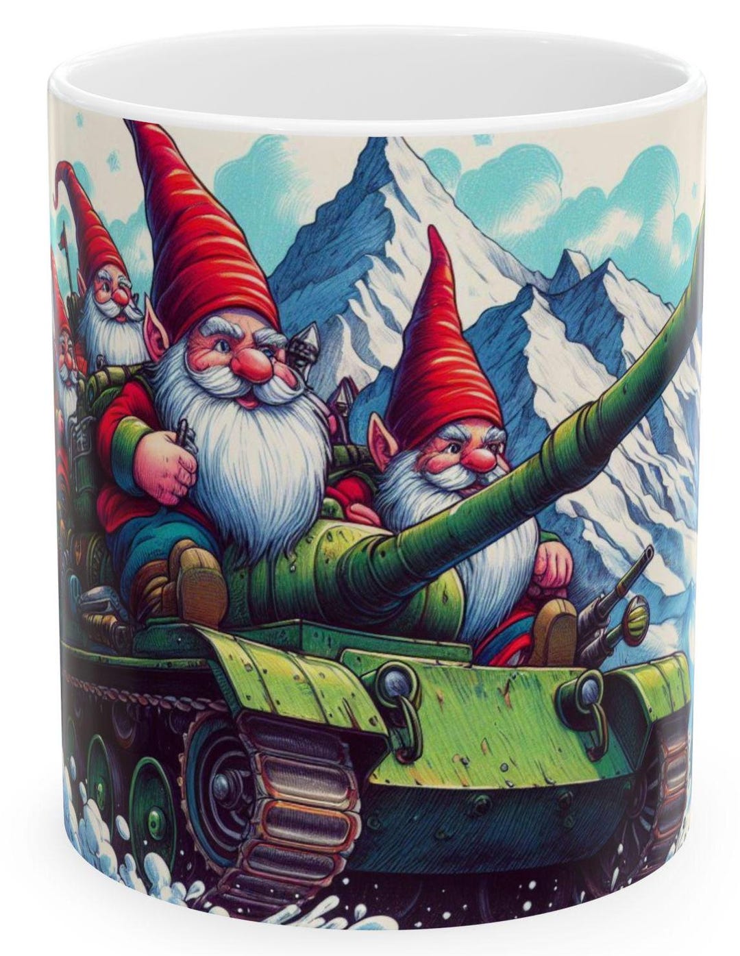 Gnome Invasion Mug, Cute Coffee Cup, Funny Tea Mug, Whimsical Kitchen ...