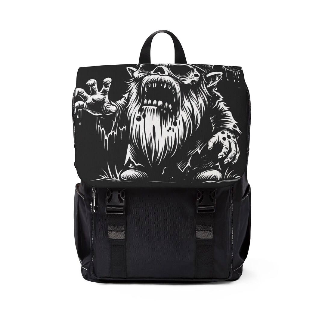 Zombie Gnome Casual Backpack, Funny Rucksack for Halloween, Unisex ...