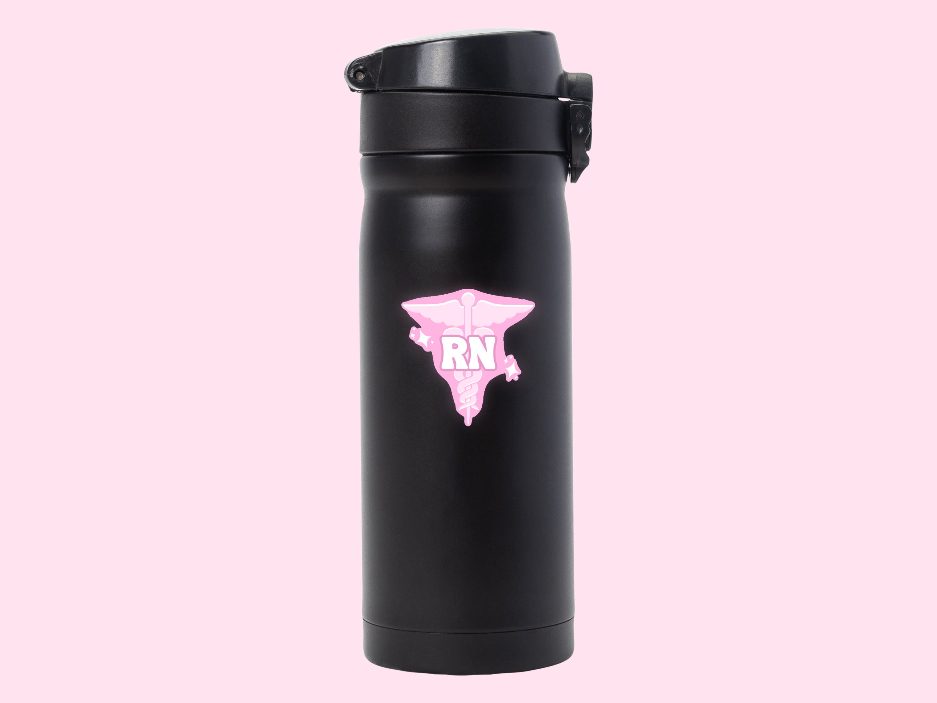 RN Sticker, Registered Nurse Sticker, Pink Nurse Sticker, Cute Nurse ...