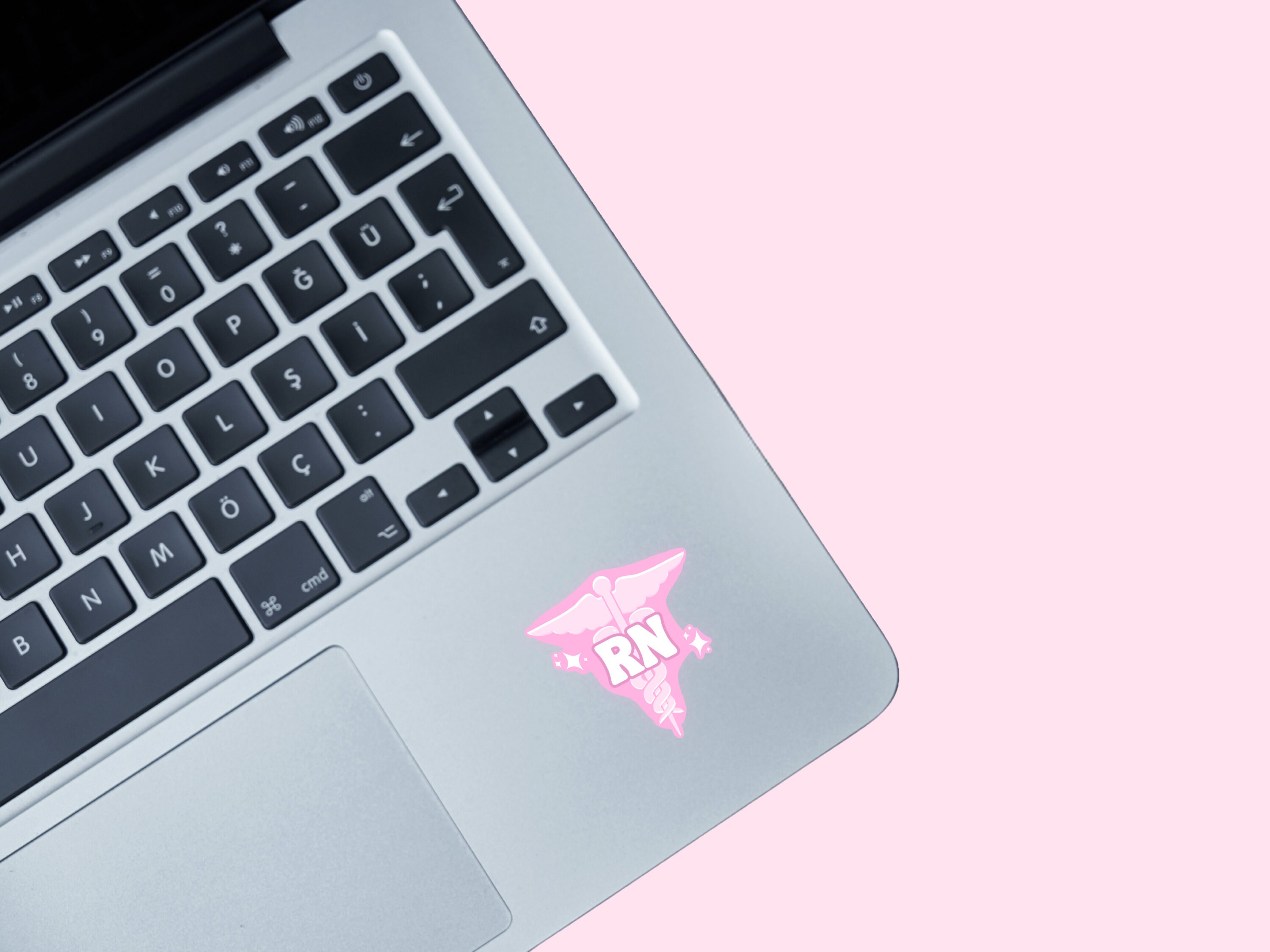 RN Sticker, Registered Nurse Sticker, Pink Nurse Sticker, Cute Nurse ...