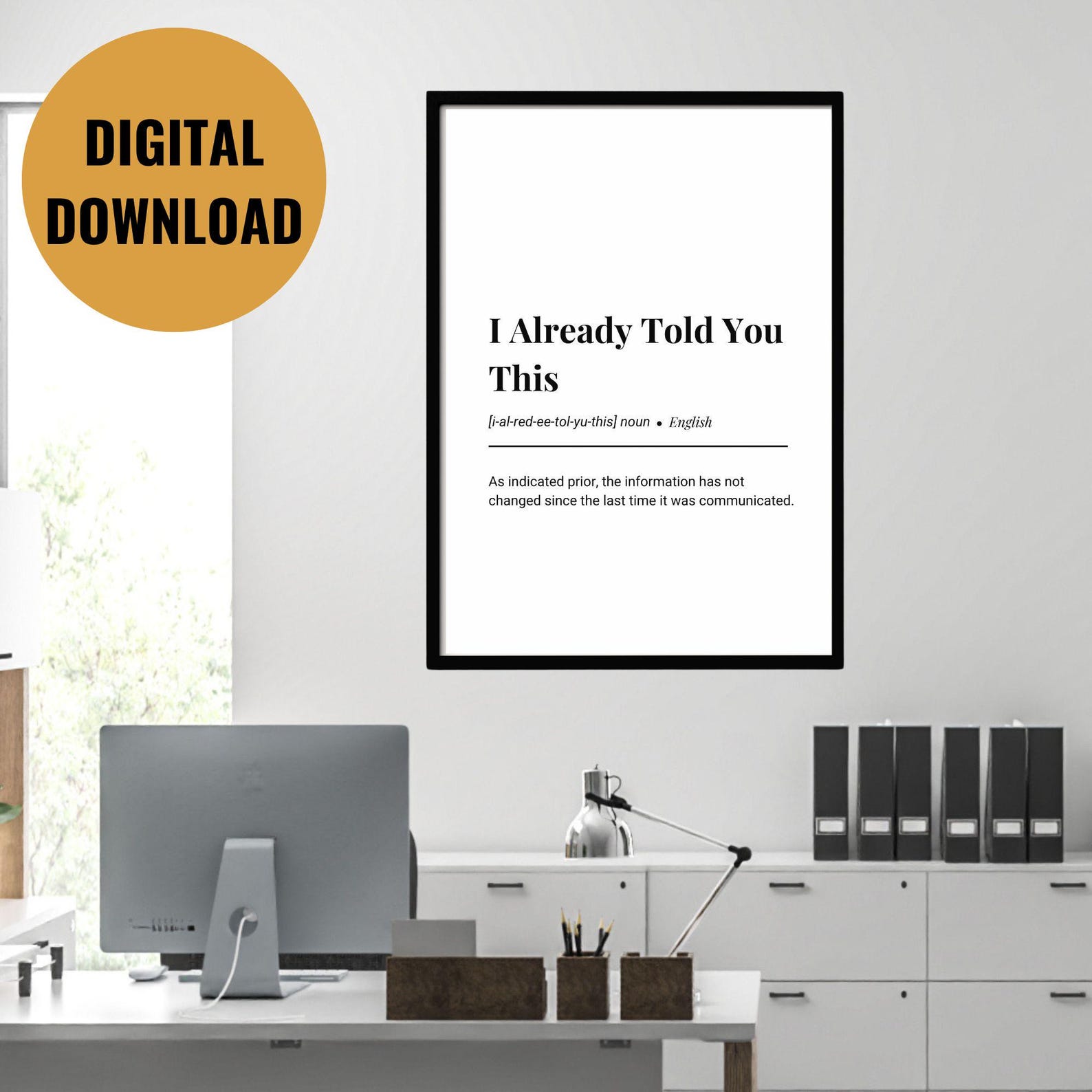 Office Wall Art | Funny Office Sign | Cubicle Decor | Work From Home ...