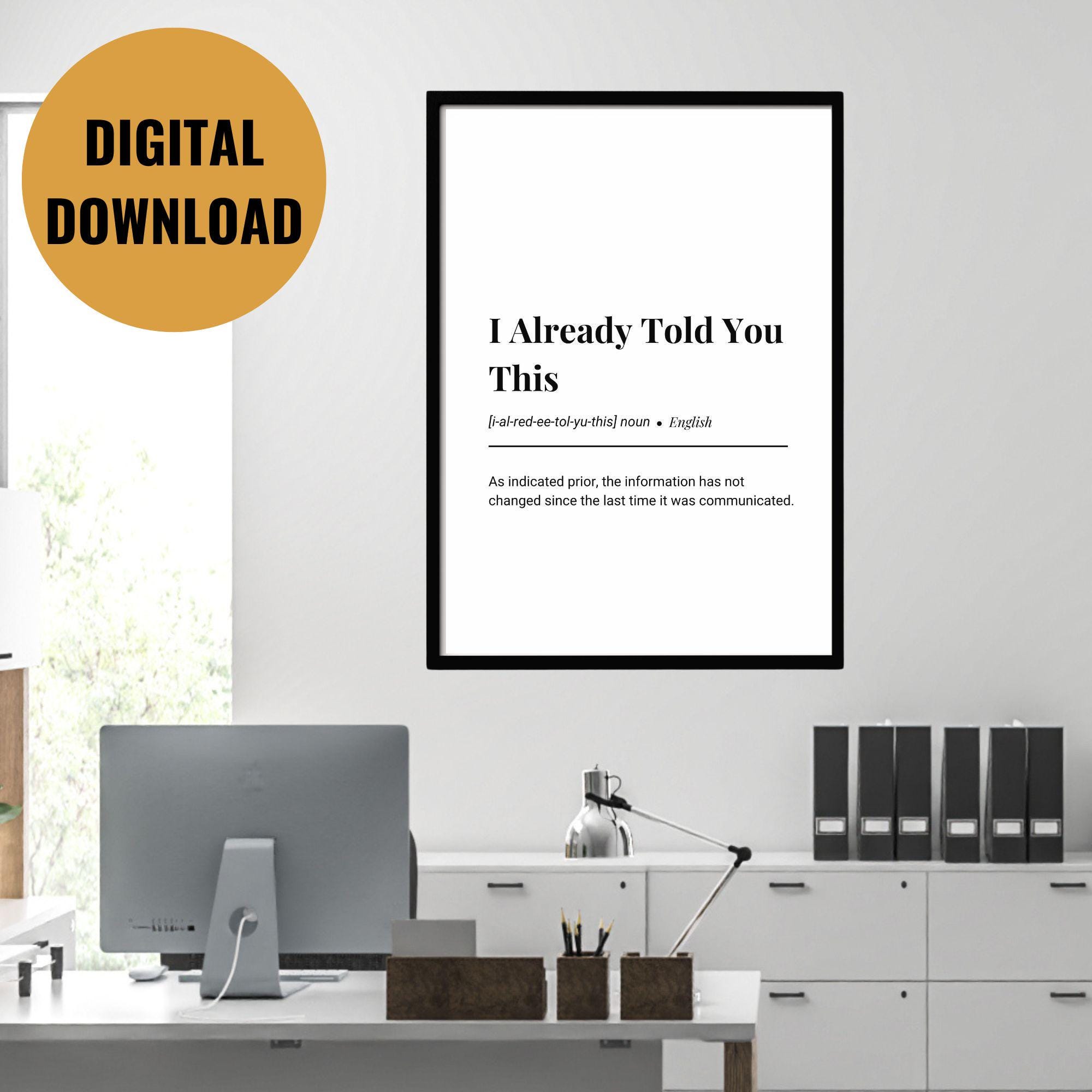 Office Wall Art | Funny Office Sign | Cubicle Decor | Work From Home ...