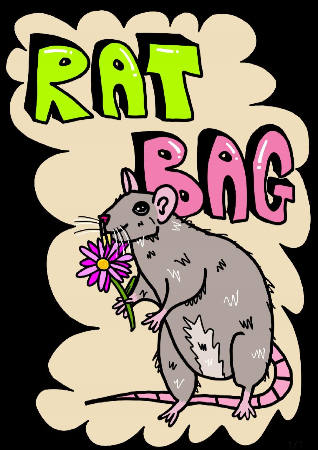 Ratbag Art Print A5 Print A4 Print Wall Art Sweetlifemcr - Etsy
