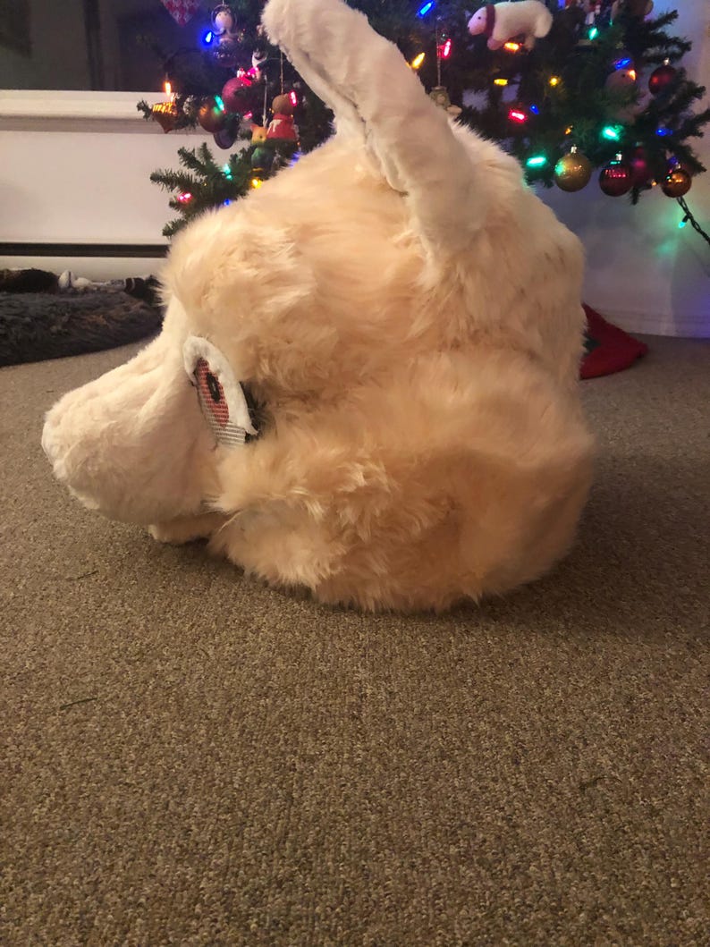 Light Pink and White Canine Fursuit Head - Etsy