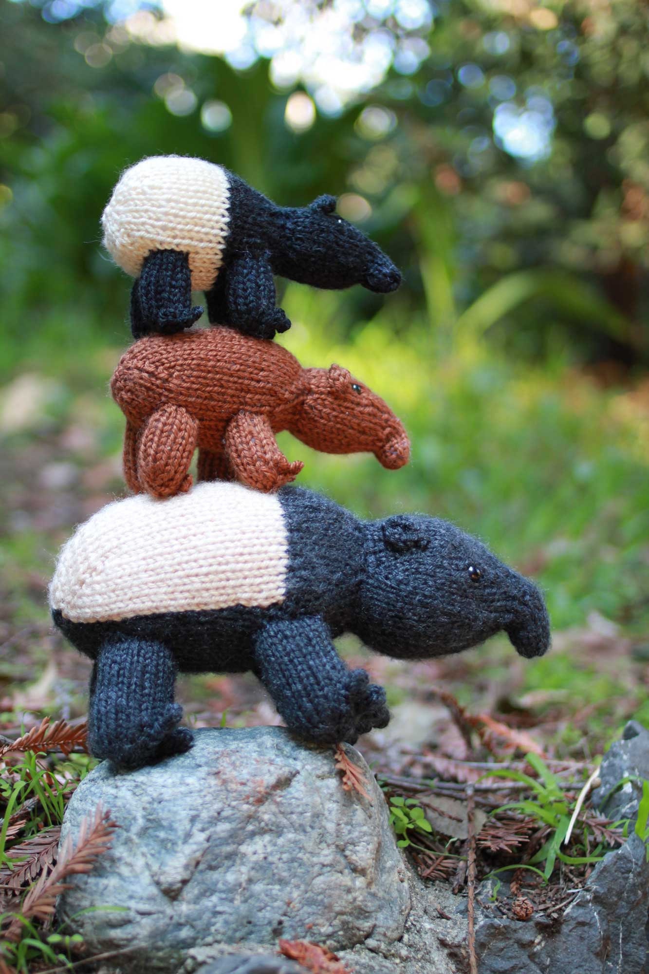 Tapir Trio Toy Knitting Pattern Bundle PDF Instant Download - Etsy