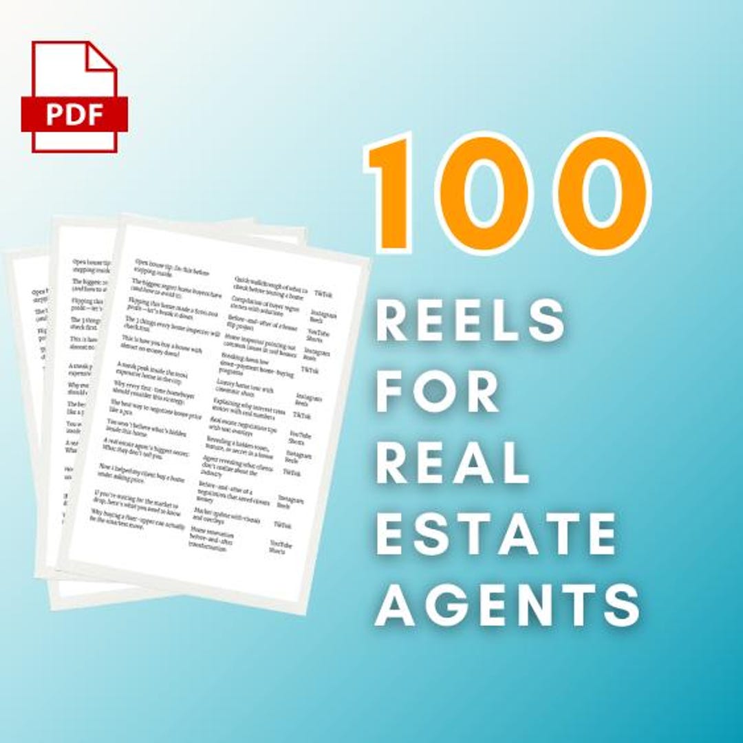 Real Estate Marketing, Hooks and Prompts for Real Estate Video, 100 ...