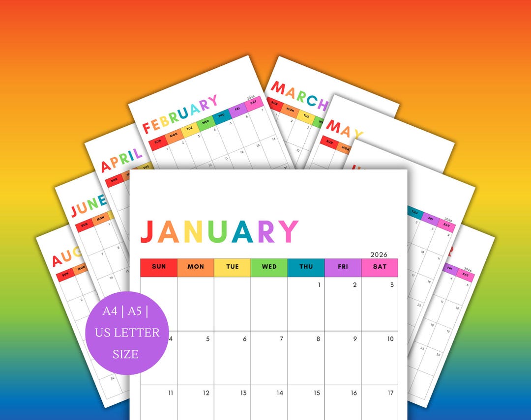 2026 Calendar | Monthly Calendar | Desk Calendar | Wall Calendar | 2026 ...