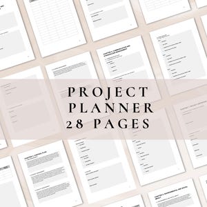 Minimalist Project Planner | Project Planner | Project Plan | Project ...