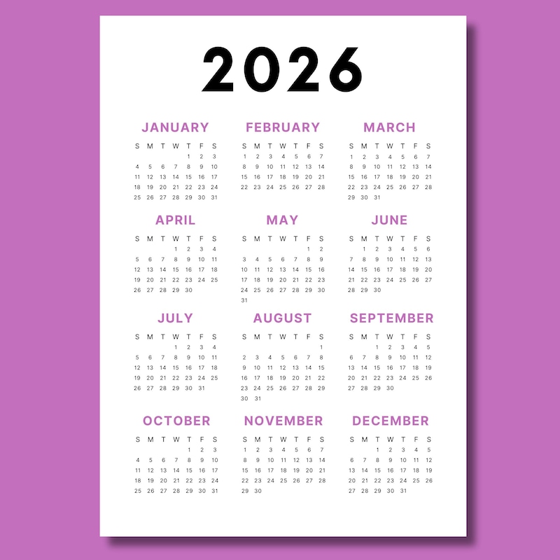 Msufcu 2026 Calendar - Etsy Canada