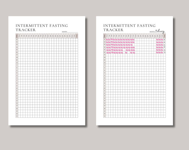 Intermittent Fasting Tracker | Food Journal | Eating Log | Fasting ...