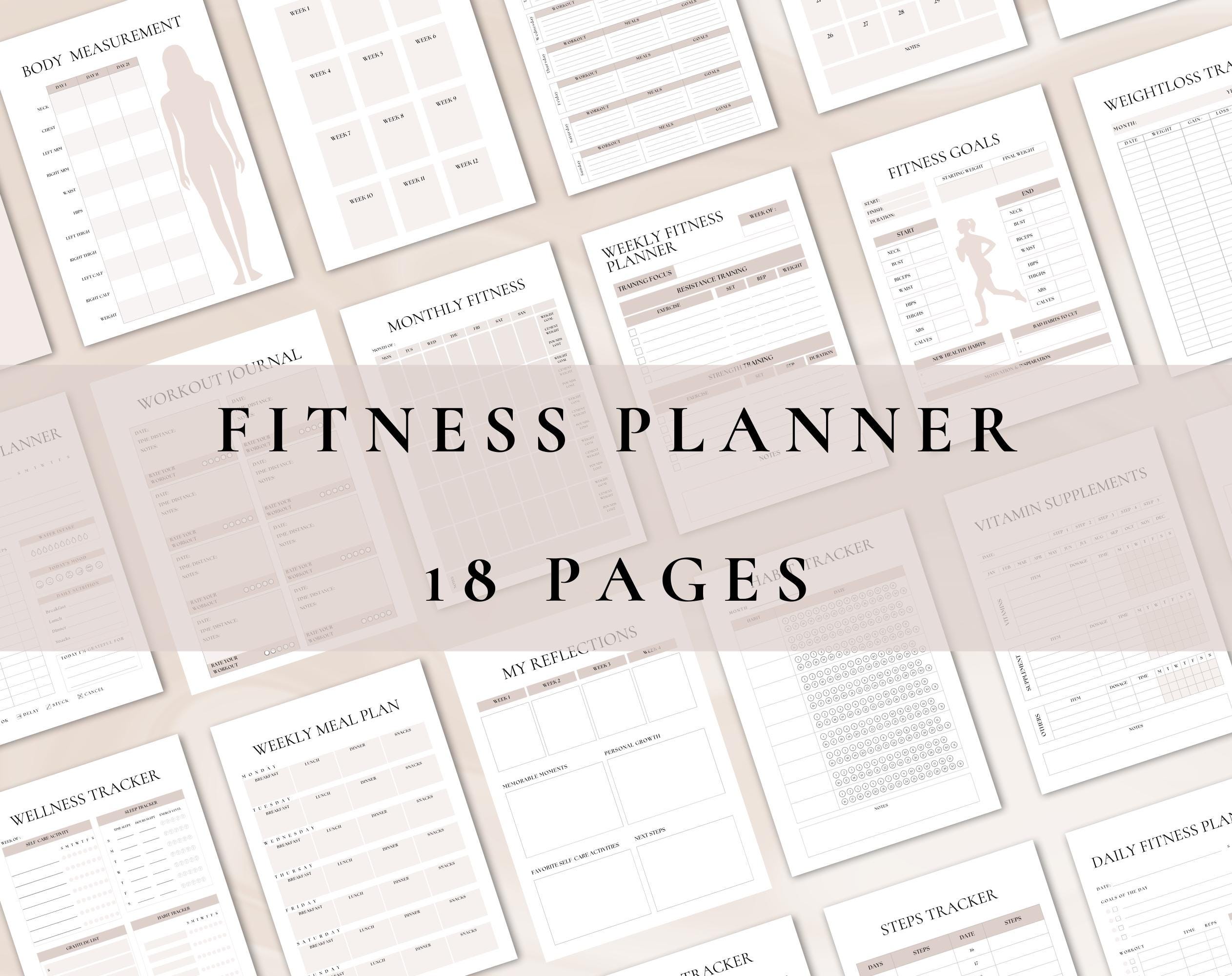 Fitness Planner | Fitness Tracker | Fitness Planner Printable | Fitness ...