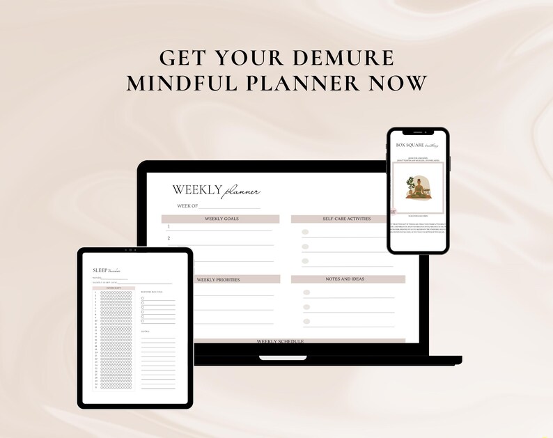 Mindfulness Planner - Printable Planner - Demure - Etsy
