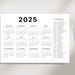 2025 Calendar With Holidays | Single Page | Full Year Calendar | Desk ...