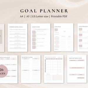 Goal Planner 2025 | Goal Planner | Quarterly Planner | Goal Tracker ...