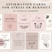 100 Affirmation Cards for Stress and Burnout | Printable | Words of ...