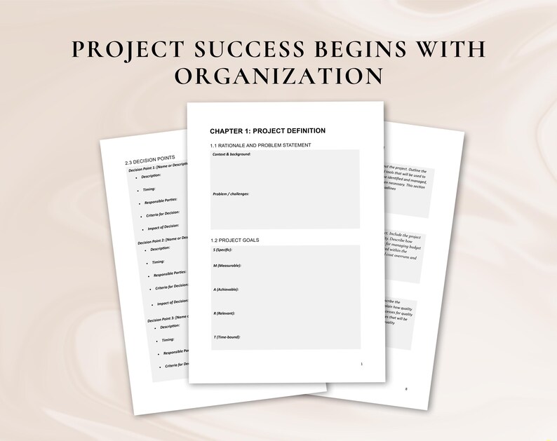 Minimalist Project Planner | Project Planner | Project Plan | Project ...