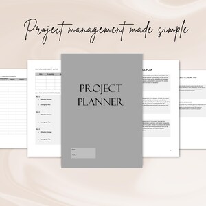 Minimalist Project Planner | Project Planner | Project Plan | Project ...