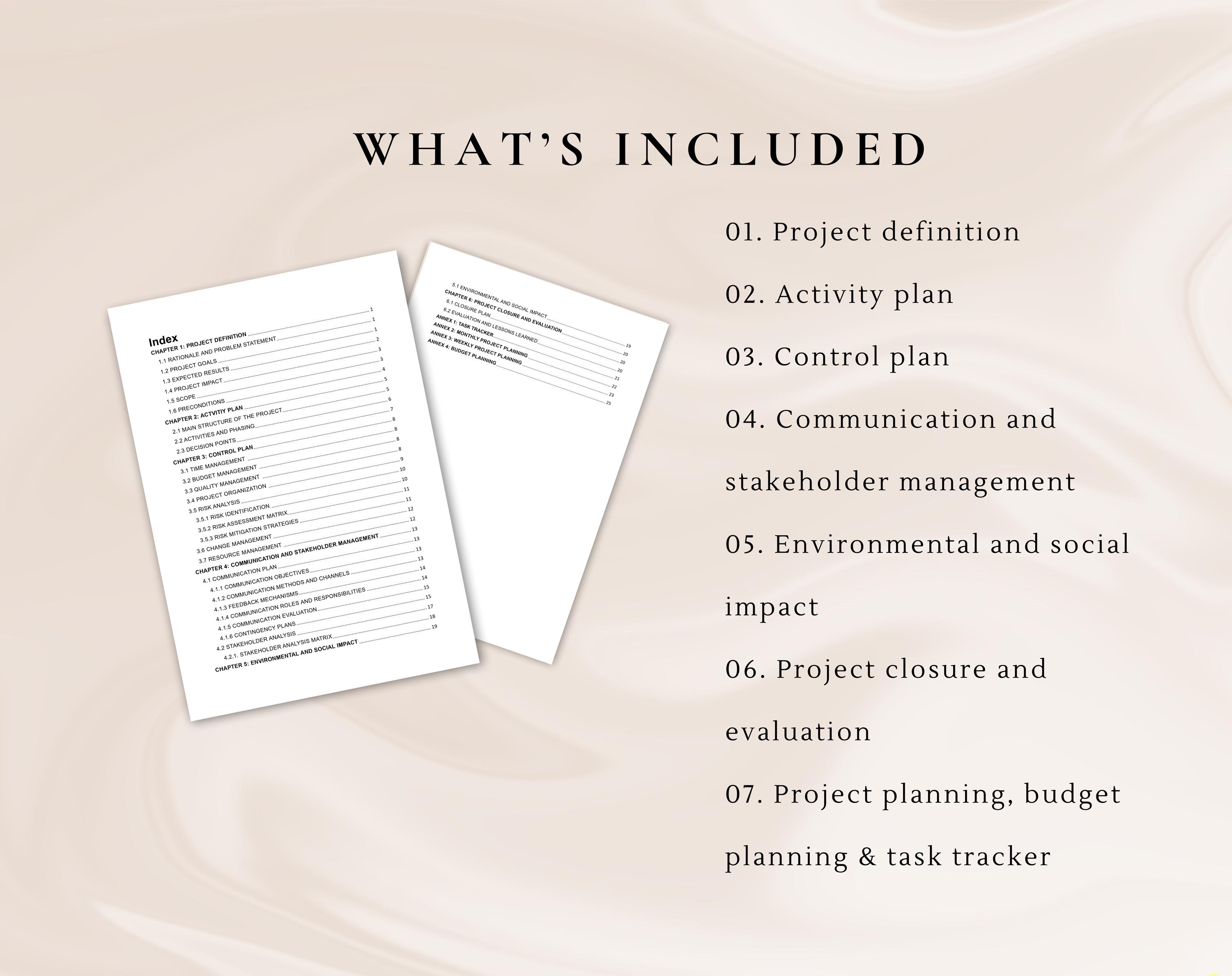 Minimalist Project Planner | Project Planner | Project Plan | Project ...