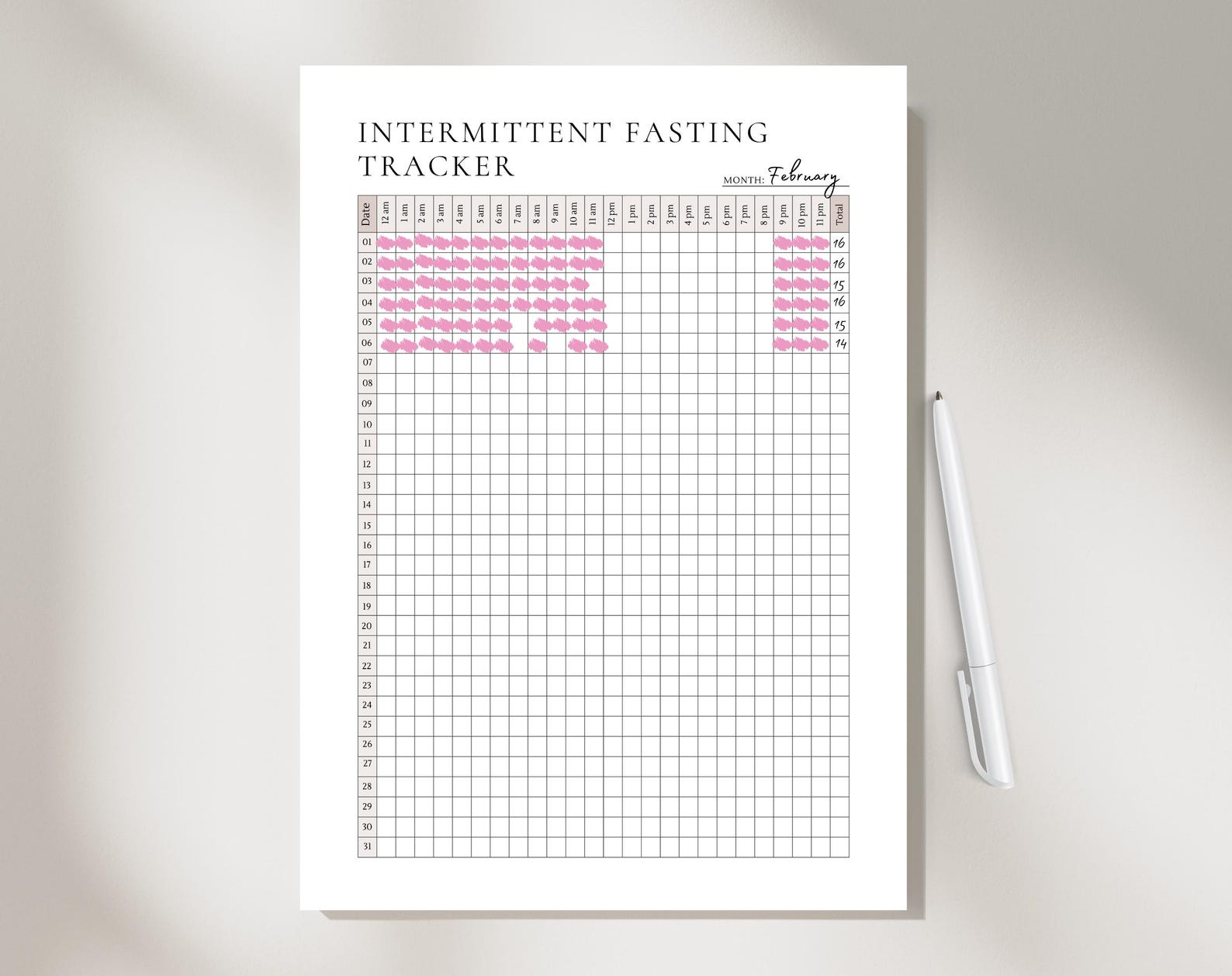 Intermittent Fasting Tracker | Food Journal | Eating Log | Fasting ...