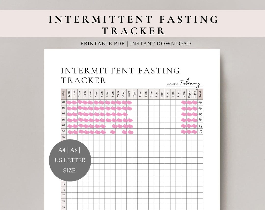 Intermittent Fasting Tracker | Food Journal | Eating Log | Fasting ...