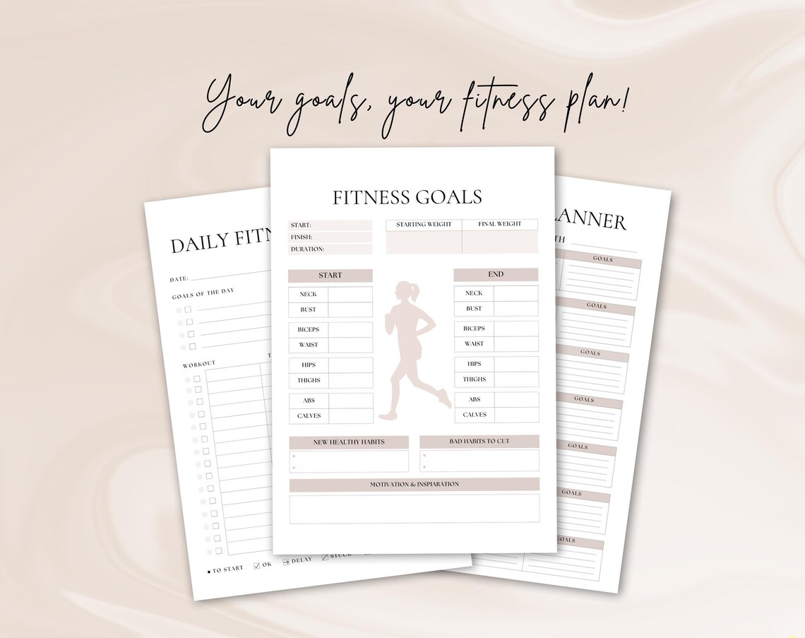 Fitness Planner | Fitness Tracker | Fitness Planner Printable | Fitness ...