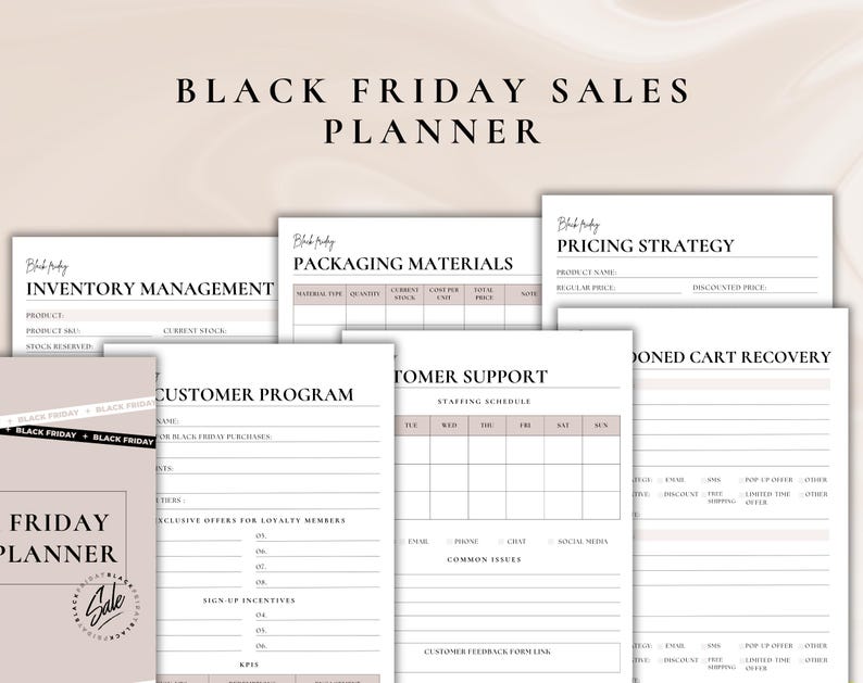 Black Friday Sales Planner | Black Friday Planner | Printable Planner ...