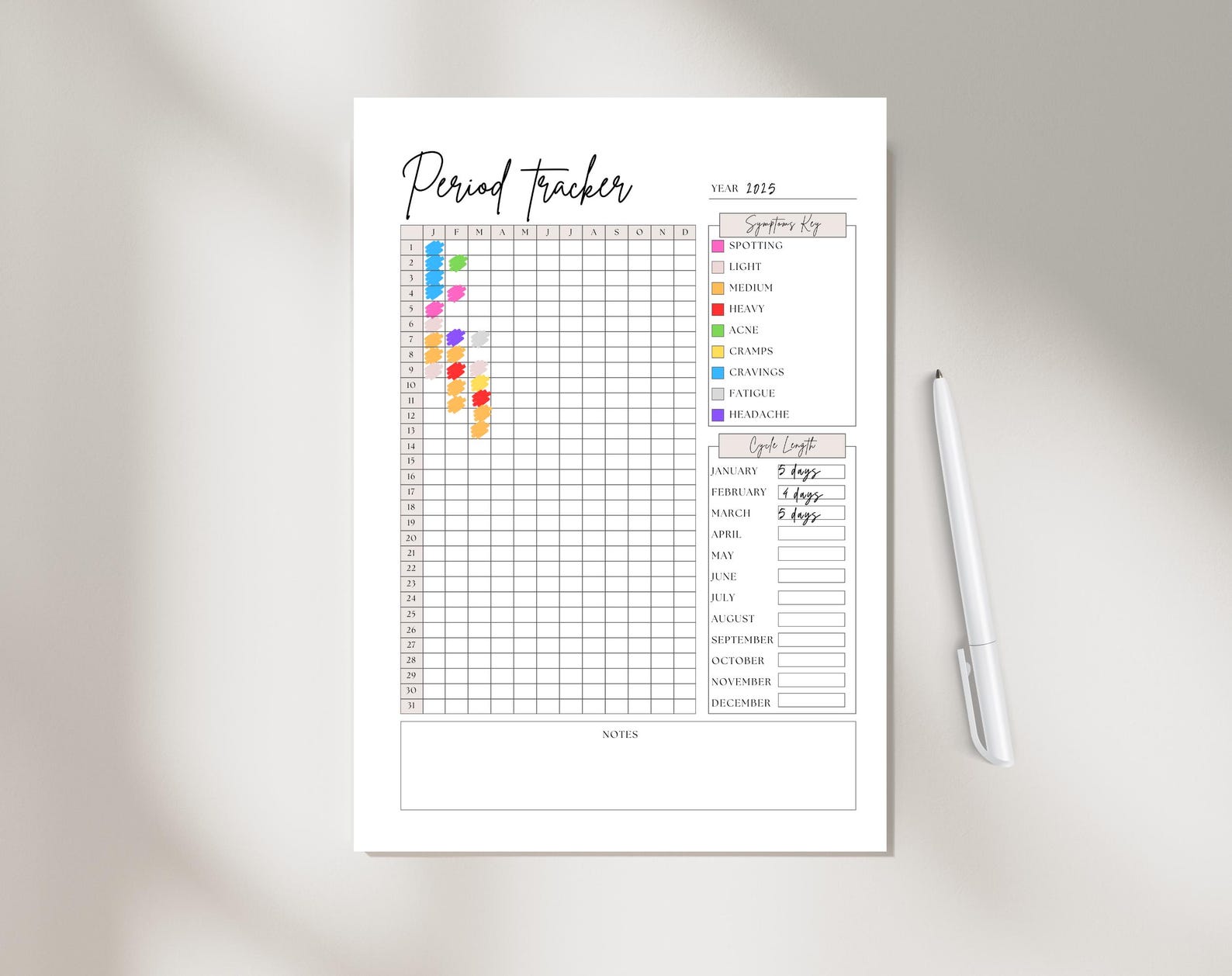 Period Tracker | Period Planner | Period Tracker Printable ...