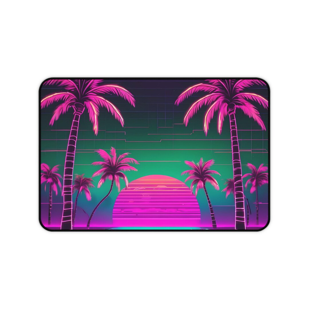 Retrowave Mouse Pad Desk Mat - Etsy