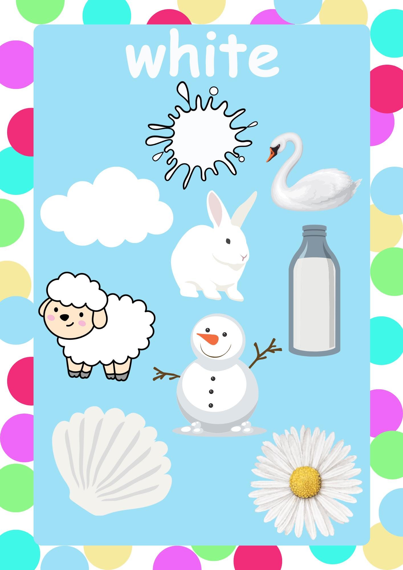 Colour and Shape Cards - English (A4, A5 & A6 Flashcards) - Etsy