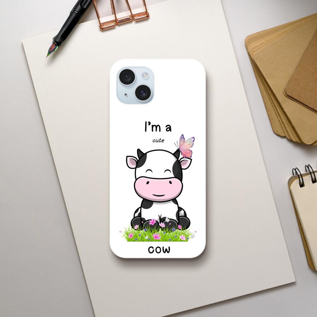 Cute Cow - Tough Mobile Phone Case - Etsy