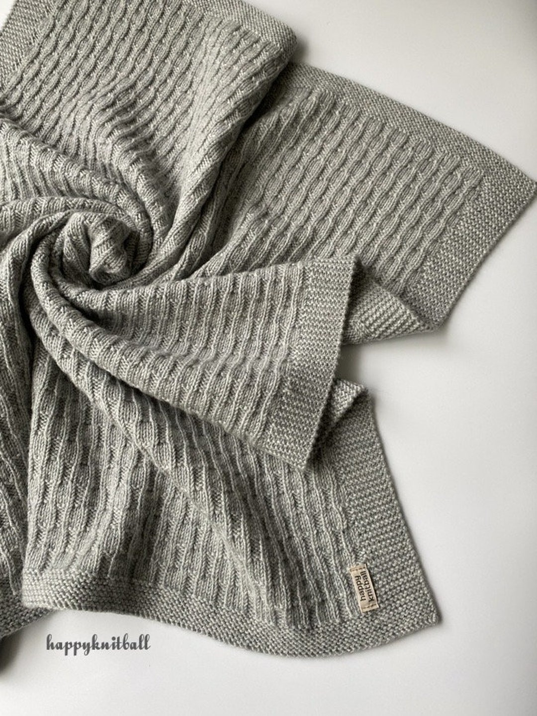 Cable Knit Baby Blanket Pattern: Reversible DK Blanket (PDF) - Etsy