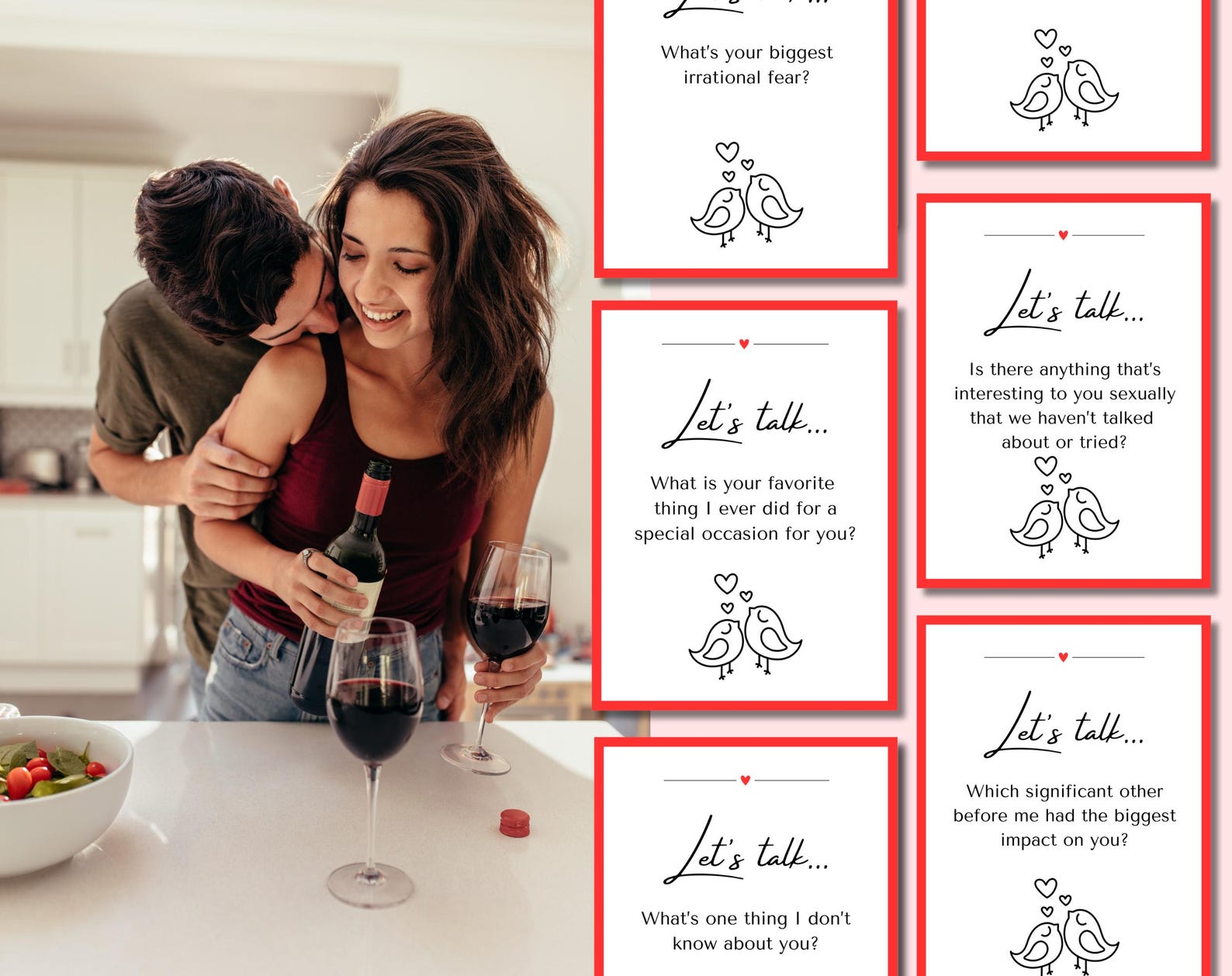 150 Date Night Question Cards Printable Couples Questions Conversation ...