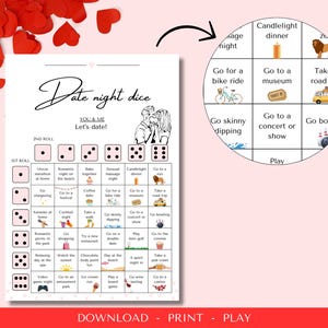 Date Night Dice | Printable | Relationship Gifts | Date Night Ideas ...