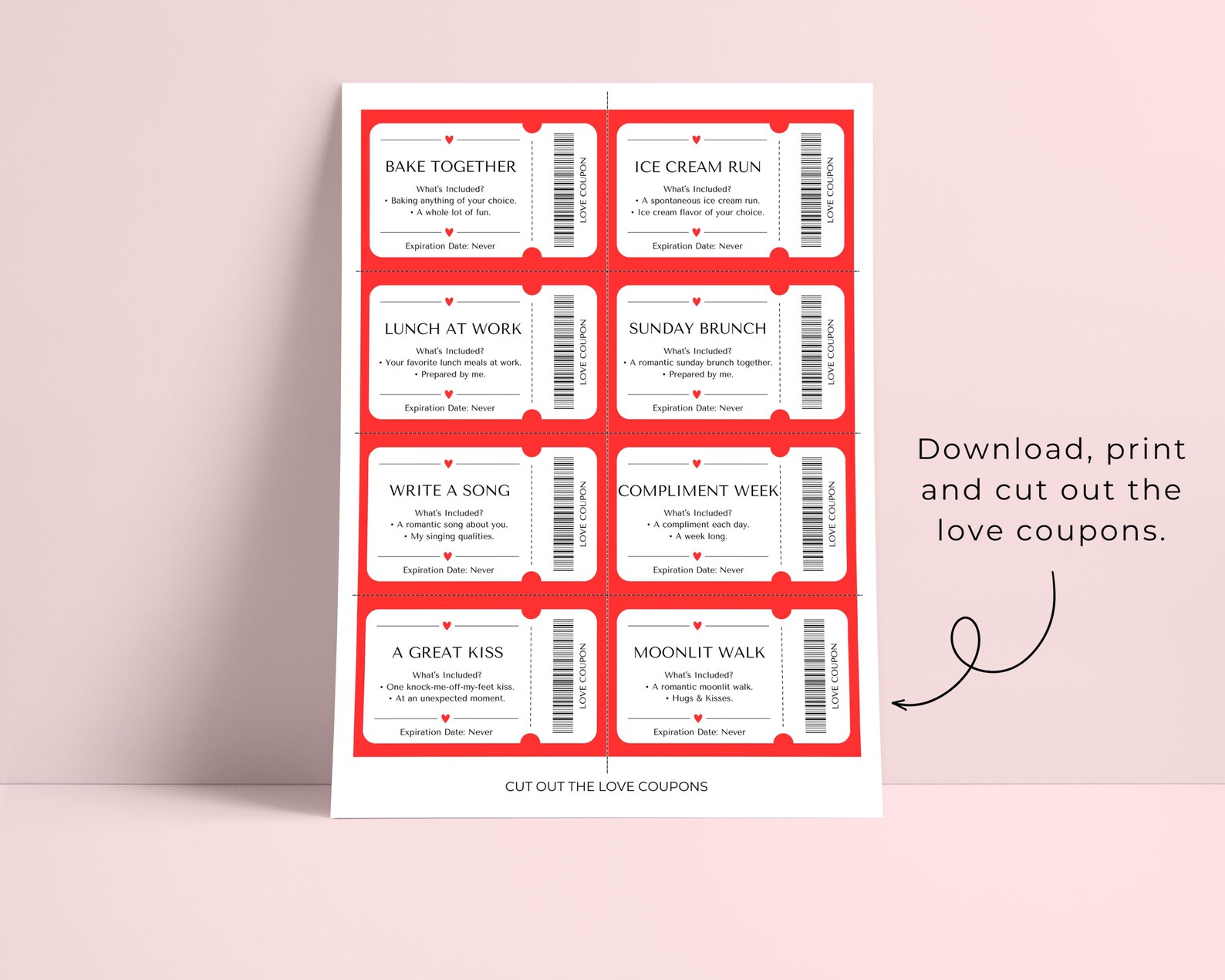 40 Love Coupons | Printable | Relationship Gifts | Date Night Idea ...