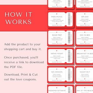 40 Love Coupons Printable Relationship Gifts Date Night Idea Valentines ...